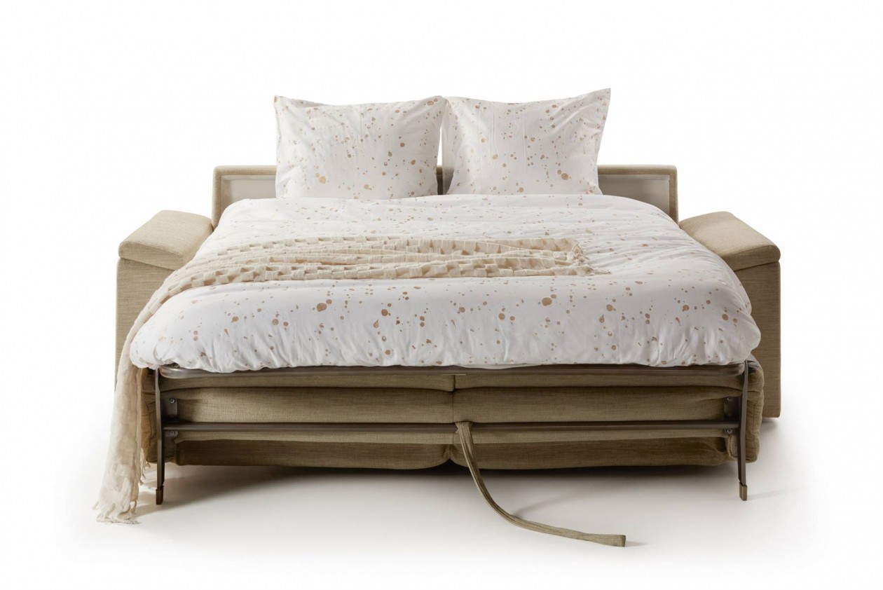 Slaapbank met opbergleuningen - ruimtebesparend-bed - slaapkamer - Wonen.nl