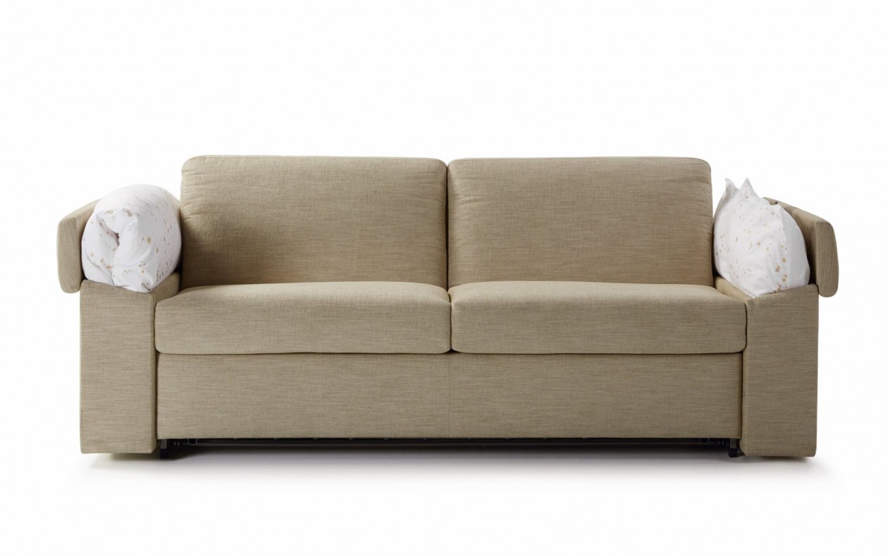 Slaapbank met opbergleuningen - ruimtebesparend-bed - slaapkamer - Wonen.nl