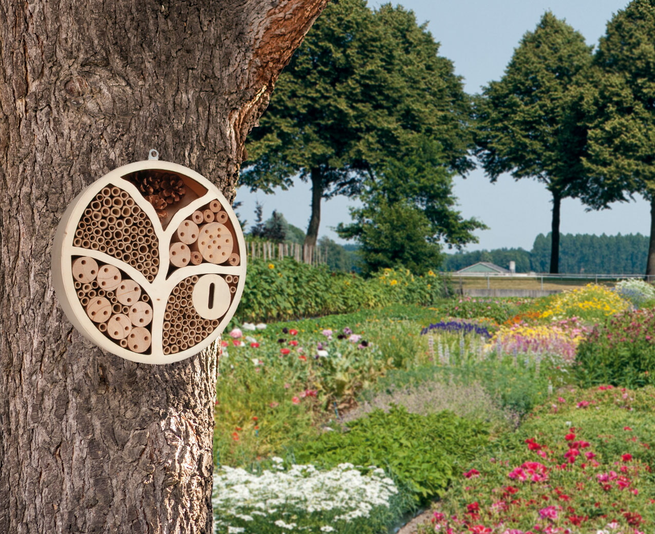 Rond insectenhotel, 30cm. - - - WONEN.nl