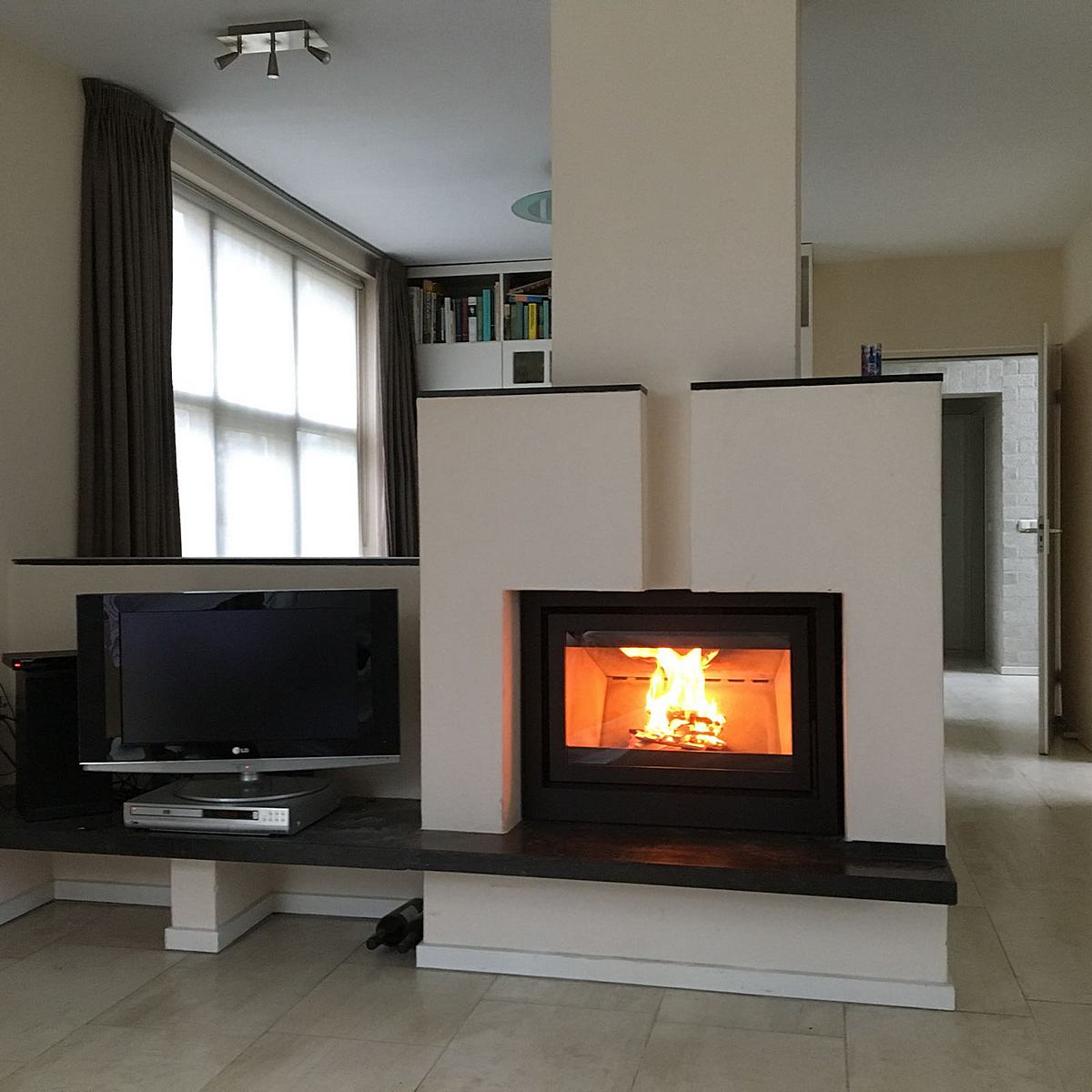 Inbouw houthaard - haardhout - haard-kachel - WONEN.nl