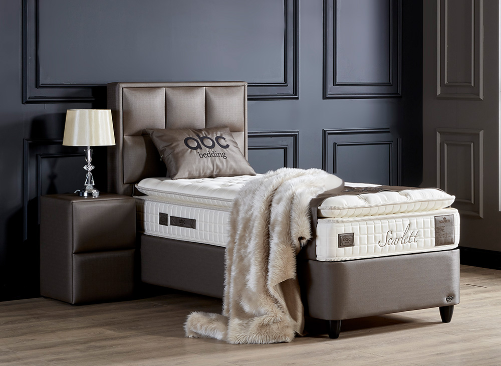 Opberg boxspring Scarlet bruin 90x200 - boxspring - slaapkamer - WONEN.nl