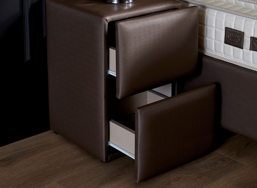 Opberg boxspring Scarlet bruin 90x200 - boxspring - slaapkamer - WONEN.nl